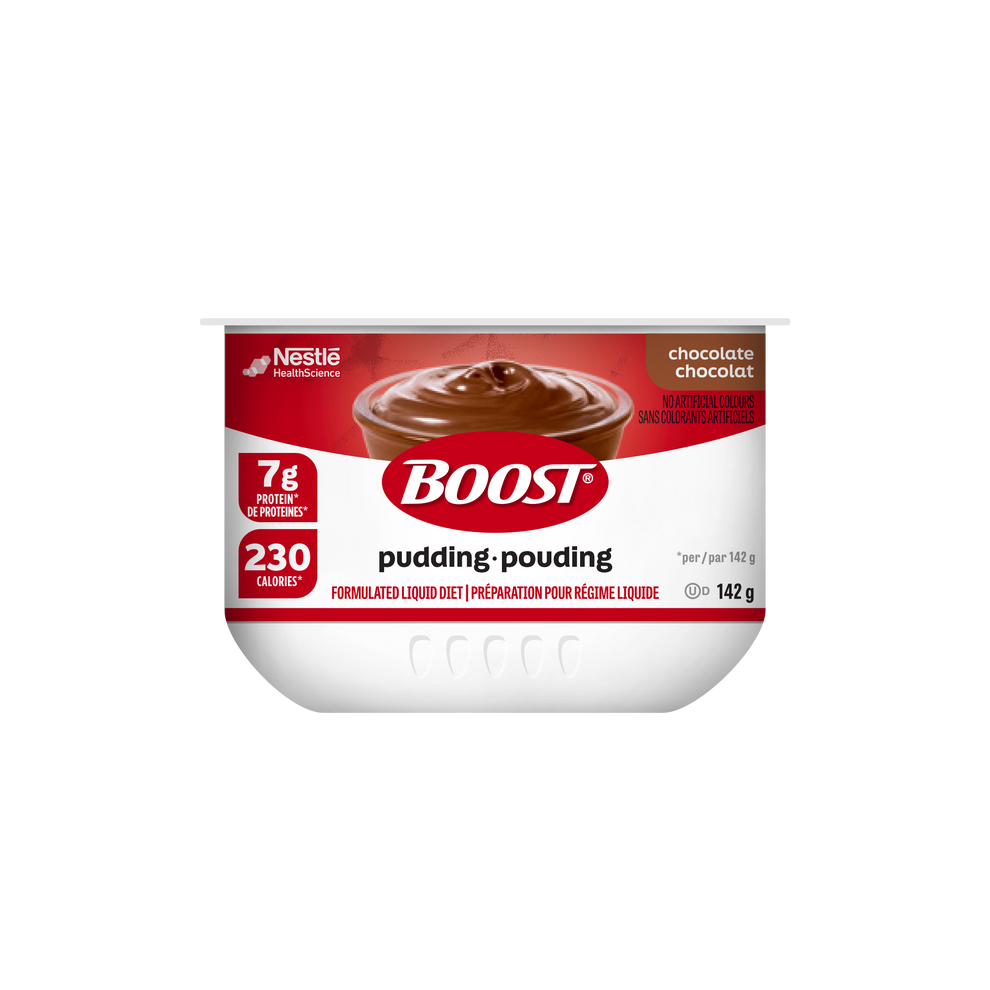 Boost Pudding, Chocolate, 12 Cups x 142 g – Nestle Health Science Shop