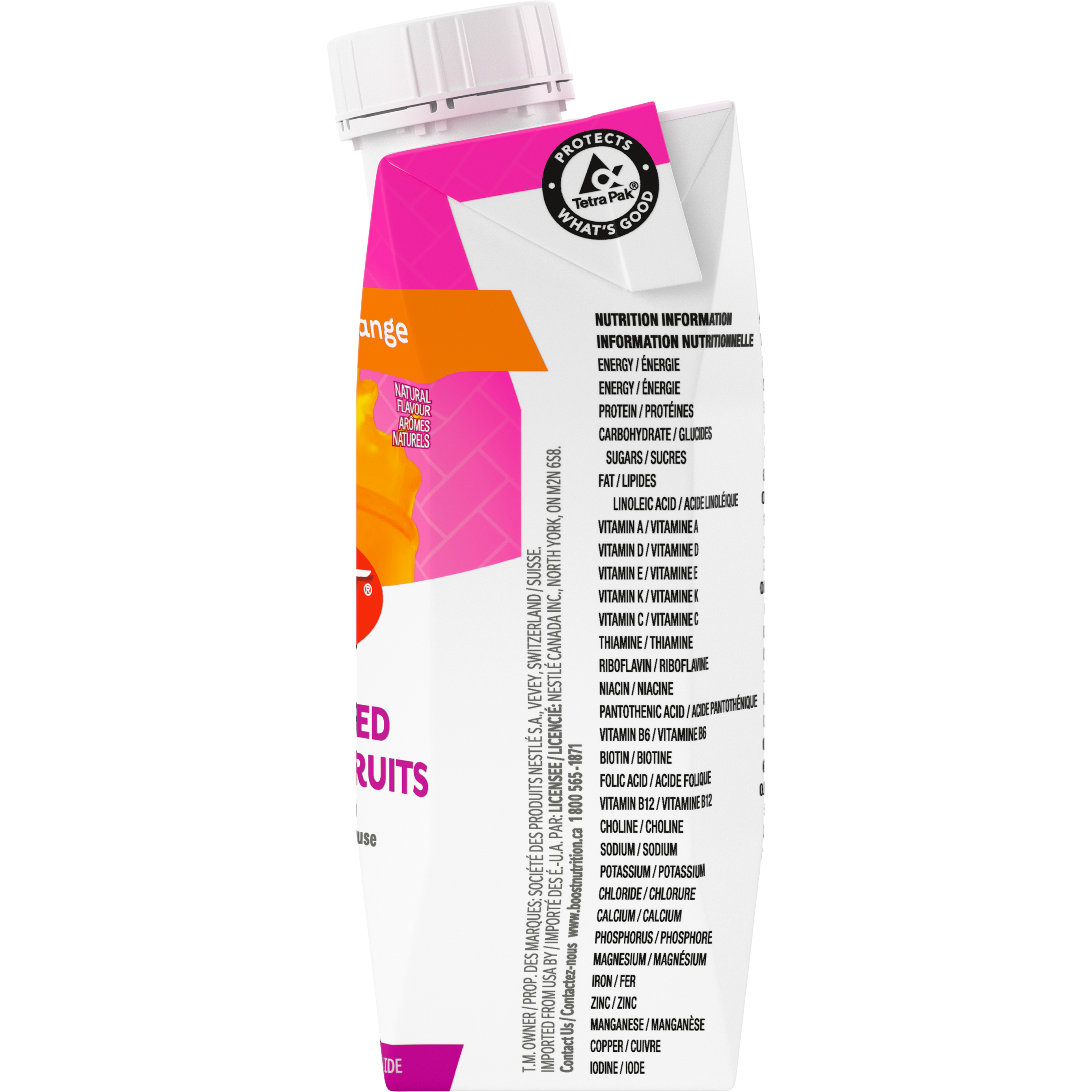 BOOST® FRUIT Beverage Orange Prisma, 12 x 237 ml (New Packaging ...