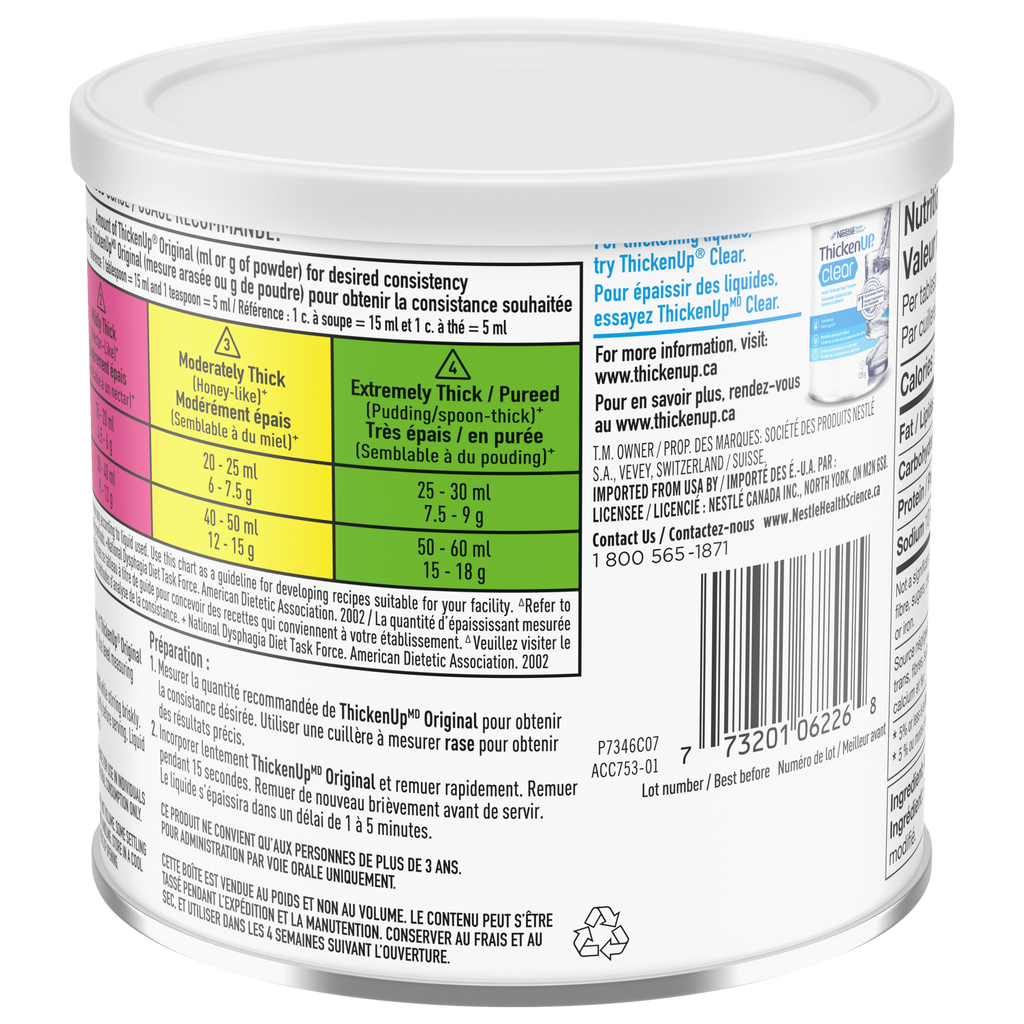 ThickenUp® Original, 227 g Canister – Nestle Health Science Shop